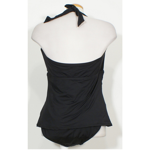 Lauren Ralph Lauren | Swim | Black Twist Shirred Halter Tankini ...